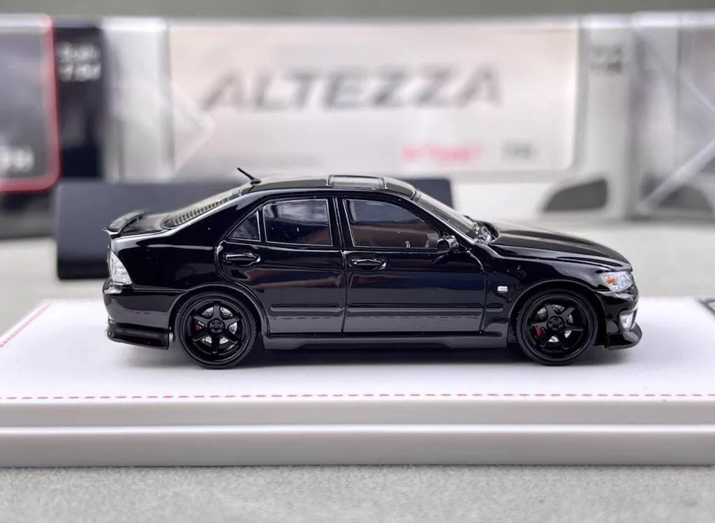 FH 1:64 Black Altezza RS200 SXE10 Sedan Sports Model Diecast Metal Car ...