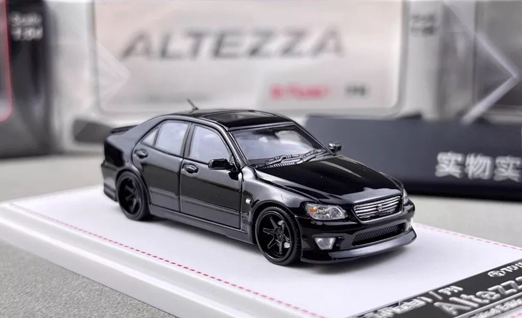 FH 1:64 Black Altezza RS200 SXE10 Sedan Sports Model Diecast Metal Car ...