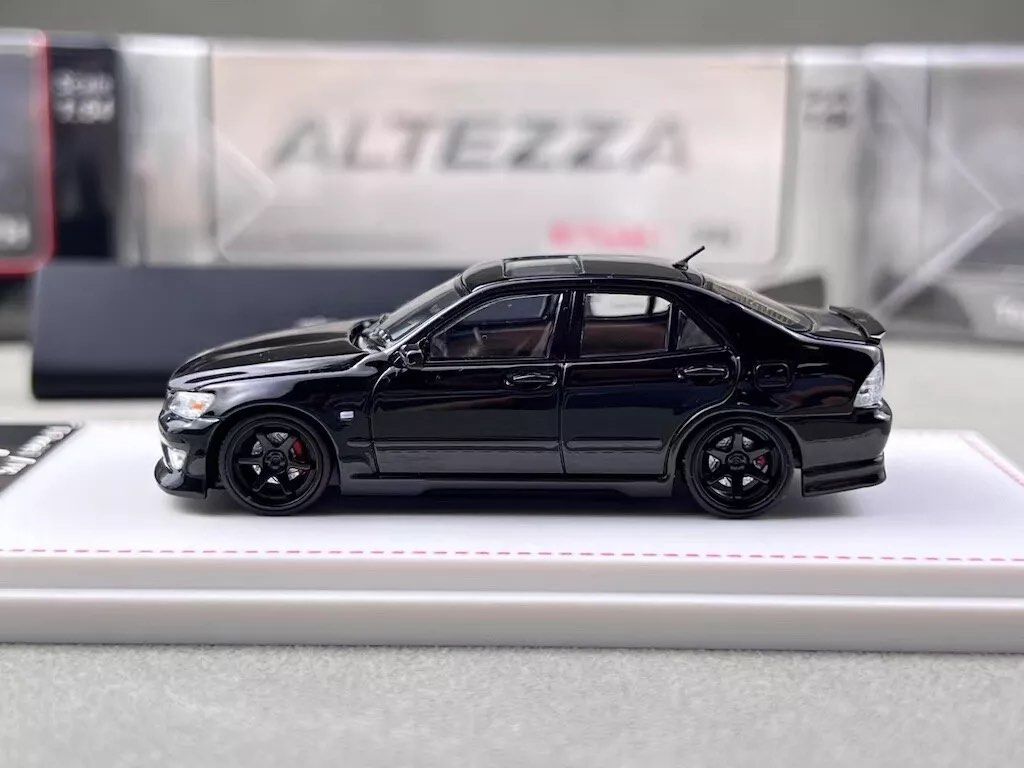 FH 1:64 Black Altezza RS200 SXE10 Sedan Sports Model Diecast Metal Car ...