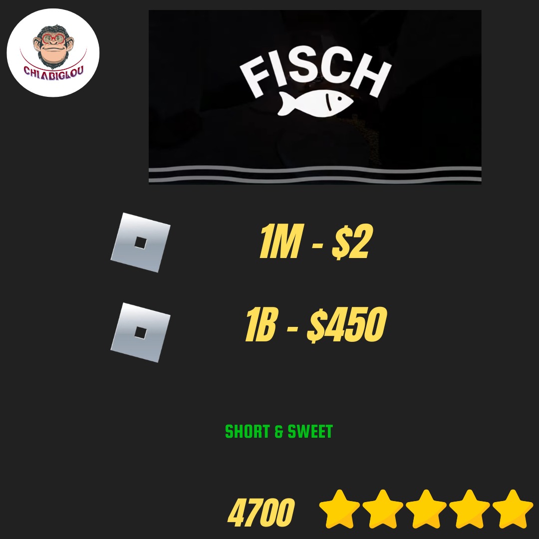 Fisch Coins (1B/300$), Video Gaming, Gaming Accessories, In-Game ...