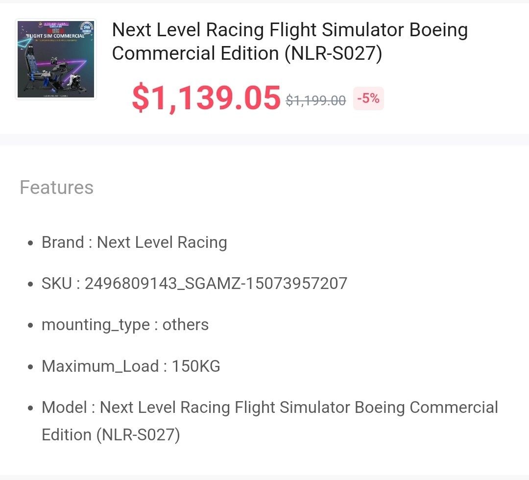 Flight Simulator Boeing Commercial Edition - Next Level Racing ...
