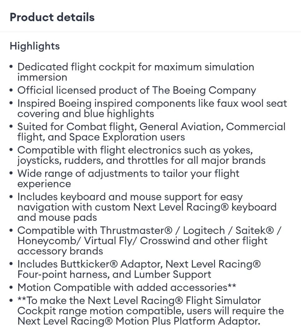 Flight Simulator Boeing Commercial Edition - Next Level Racing ...