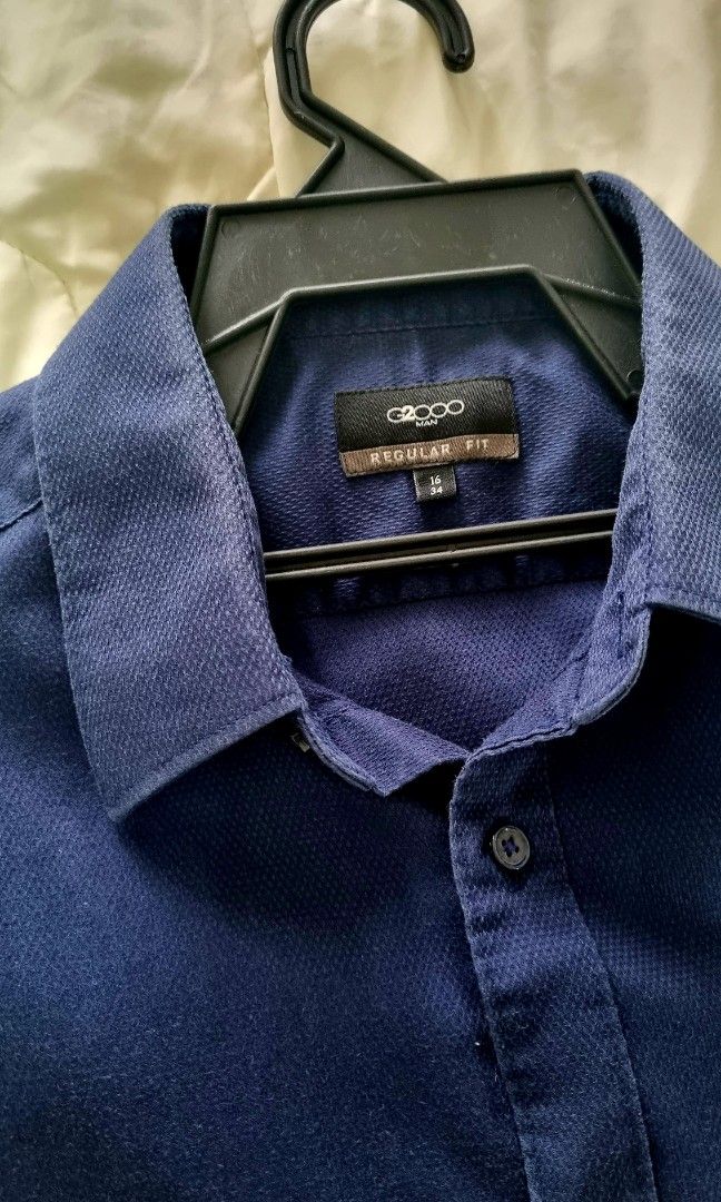 G2000 Men's Shirt / Baju Kemeja (Navy Blue / Biru), Men's Fashion, Tops ...