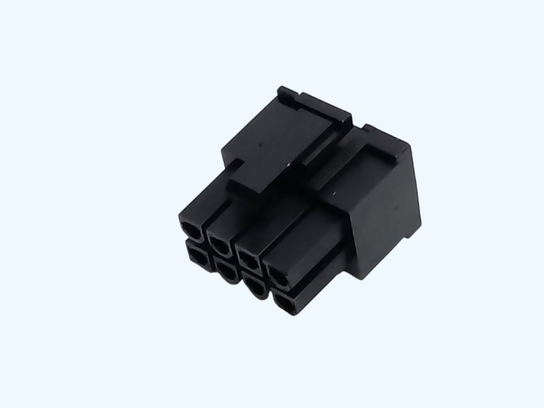 GPU POWER CONNECTOR 8-PIN (6+2) 4.2mm PLASTIC BLACK, BEST FOR PC ...