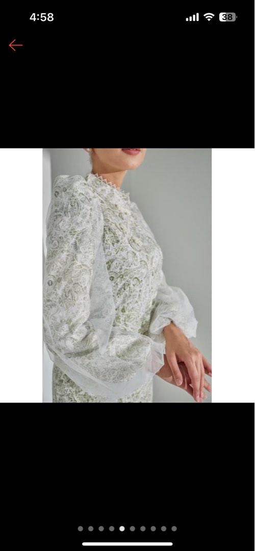 Green Tea / White / Sage Green Baju Kurung by Edra Desire, Women's ...