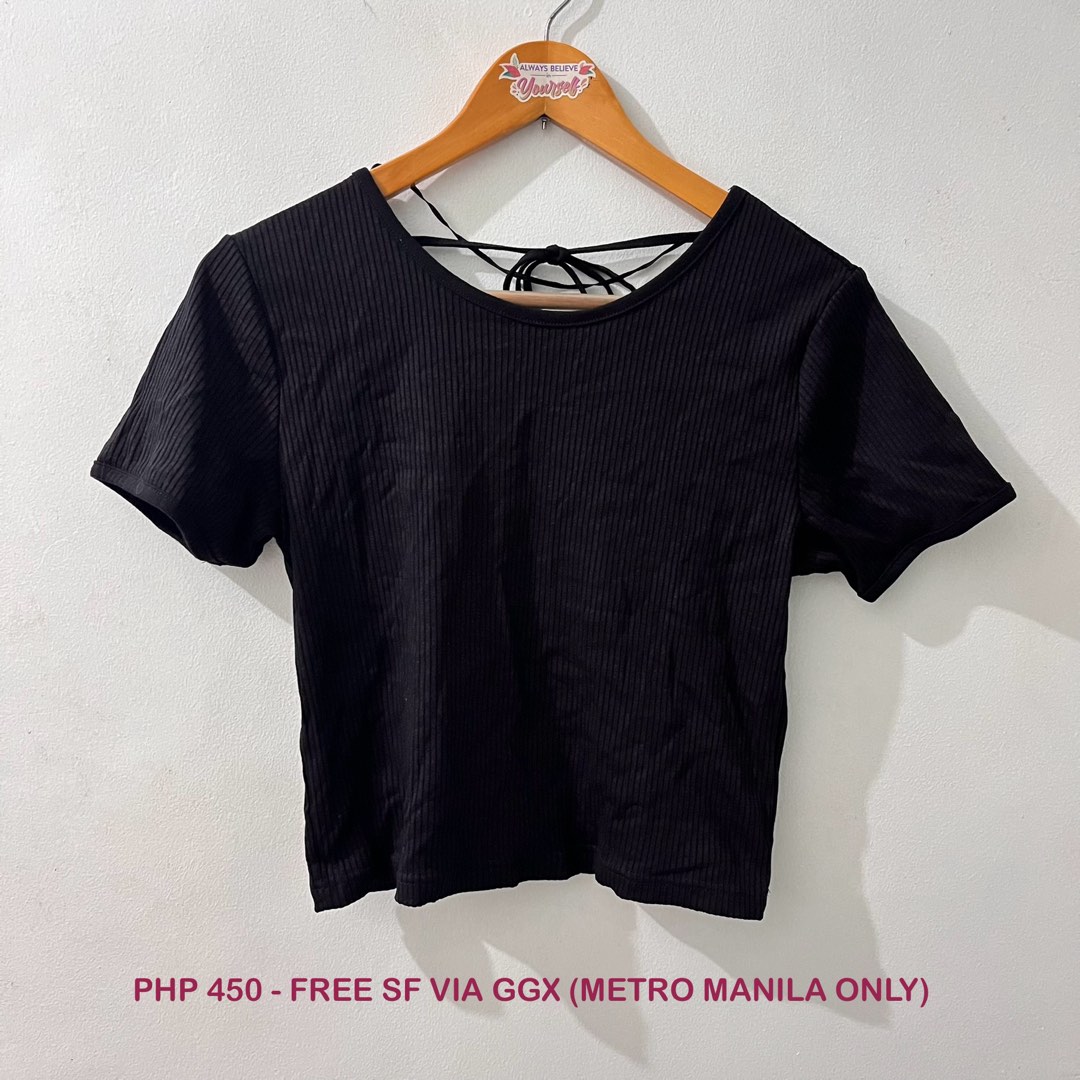 GU Open Back Top, Women's Fashion, Tops, Blouses on Carousell