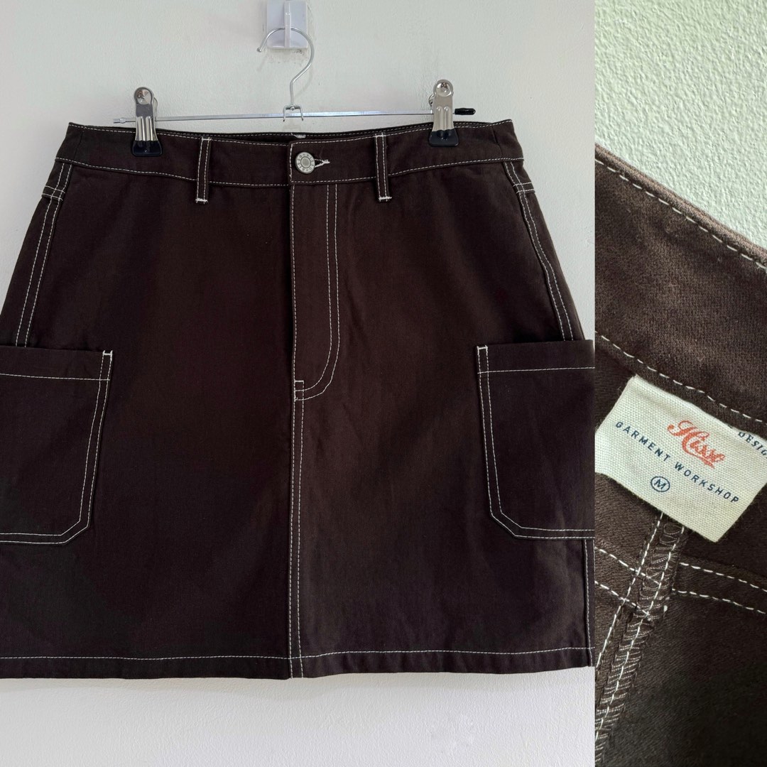 Hisso Stitched A-line Cargo Skirt, Women's Fashion, Activewear on Carousell