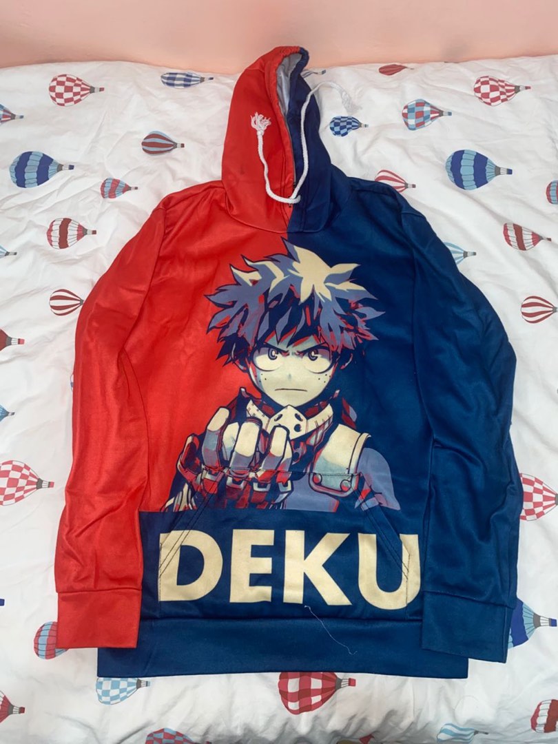 Hoodie deku XS anime my hero academia, Men's Fashion, Coats, Jackets ...