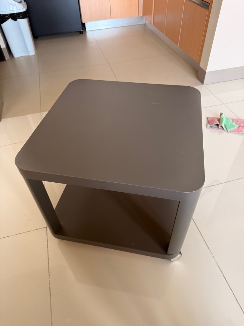 ikea Side table on casters, gray, 50x50 cm (19 5/8x19 5/8 "), Furniture ...