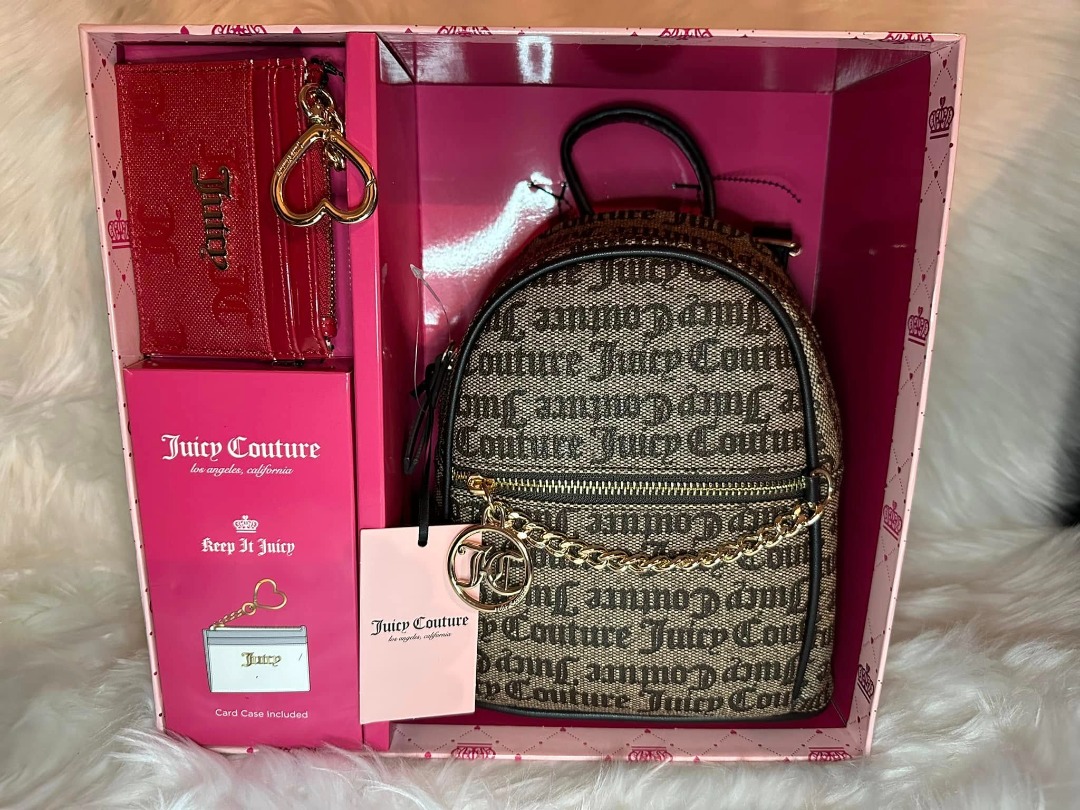 Juicy Couture Backpack Set w/ Box, Women's Fashion, Bags & Wallets ...