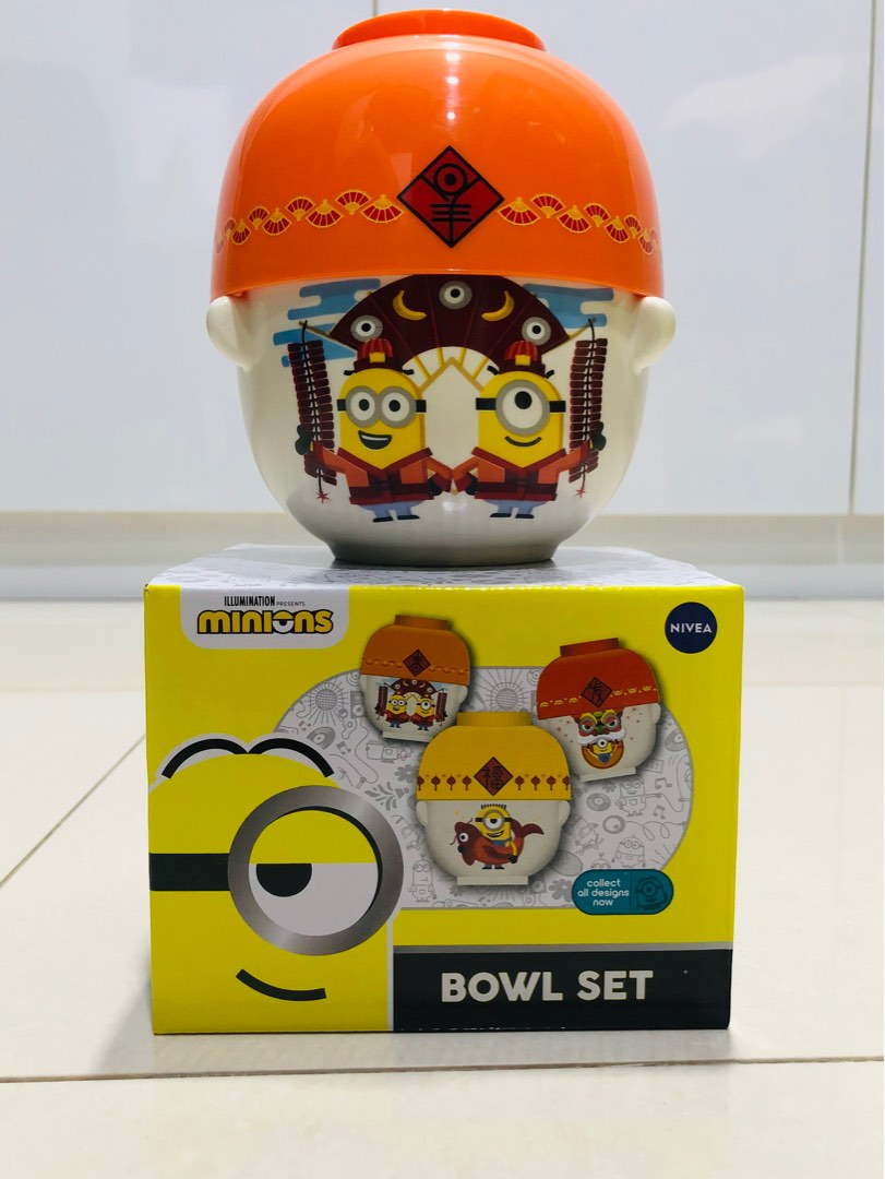 Minions Bowl Set, Furniture & Home Living, Kitchenware & Tableware ...
