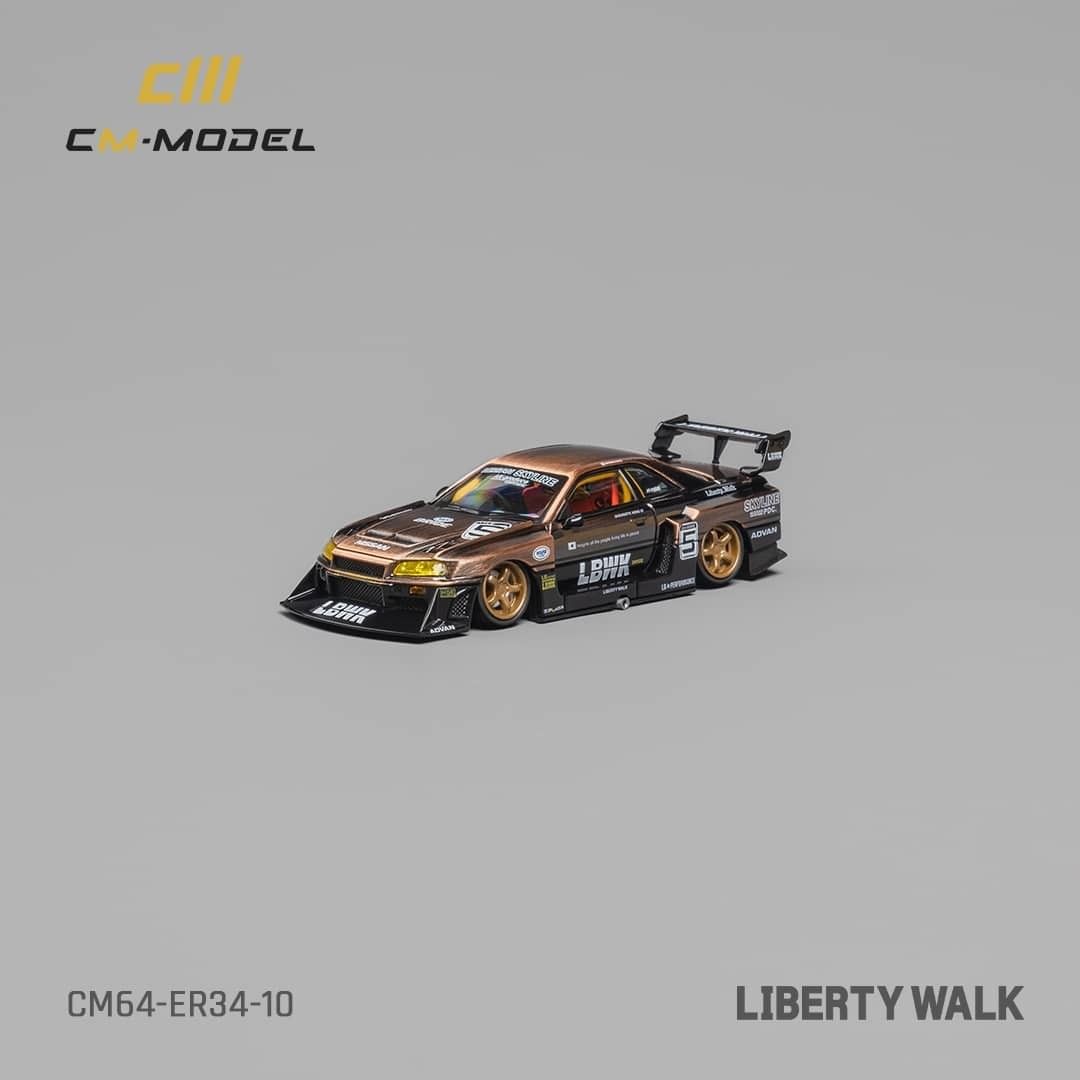 HTF Nissan LBWK Skyline GT-R R34, Super Silhouette ER34 Bronze [Sealed ...