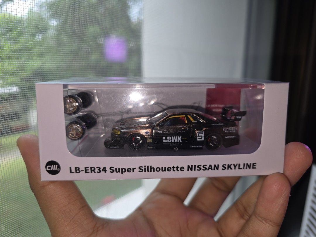 HTF Nissan LBWK Skyline GT-R R34, Super Silhouette ER34 Bronze [Sealed ...