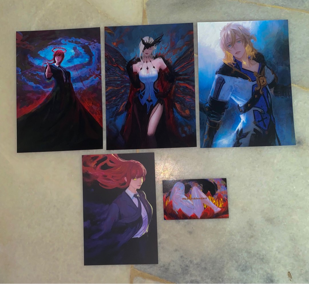 (SET) Official Art Prints by @Flowersbloodart (ig/inprint) . Genshin ...