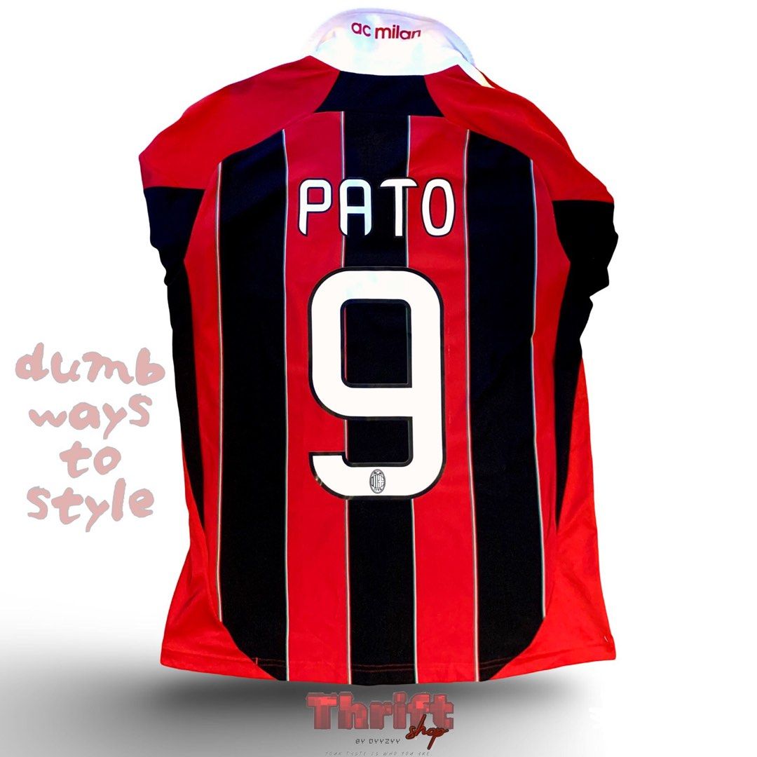 Original 2012-2013 Ac Milan Home Kit Jersey #9 Alexandre Pato UCL ...
