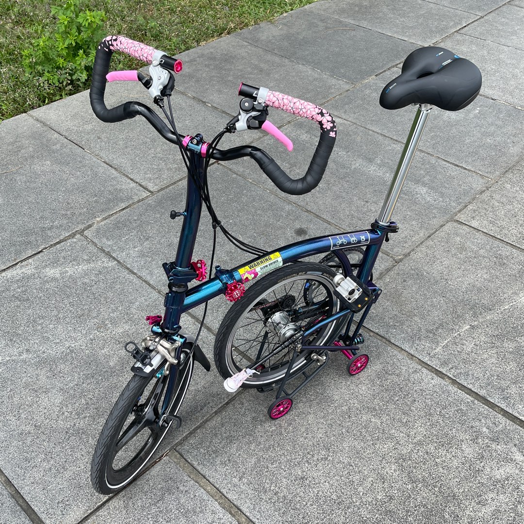Pikes Modded Galaxy Blue Trifold Bicycle (Not Brompton), Sports ...