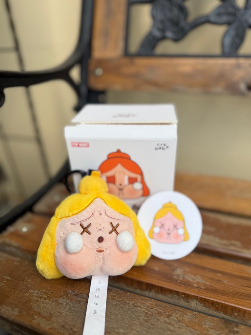 Popmart Crybaby Pendant Yellow, Hobbies & Toys, Toys & Games on Carousell