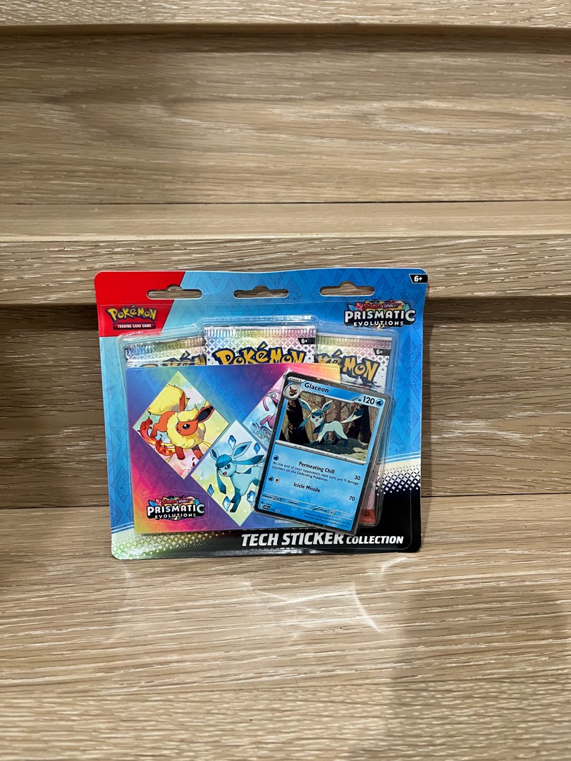 PTCG Prismatic Evolutions Tech Sticker [Glaceon], 興趣及遊戲, 玩具 & 遊戲類 - Carousell