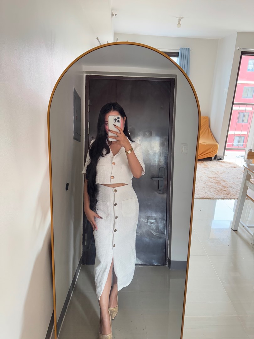 Pure Tweed White Coordinates, Women's Fashion, Dresses & Sets, Sets or ...