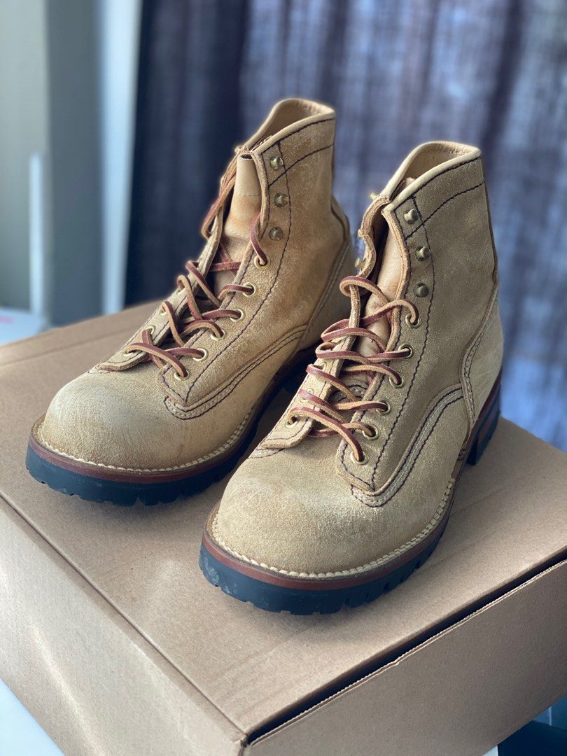 Rare Sugar Cane Lone Wolf Logger Suede Calf, Men's Fashion, Footwear ...