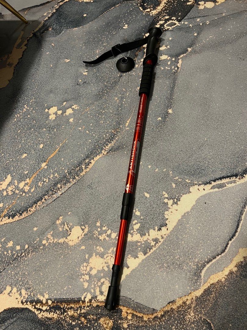 Red Hiking stick, Sports Equipment, Hiking & Camping on Carousell