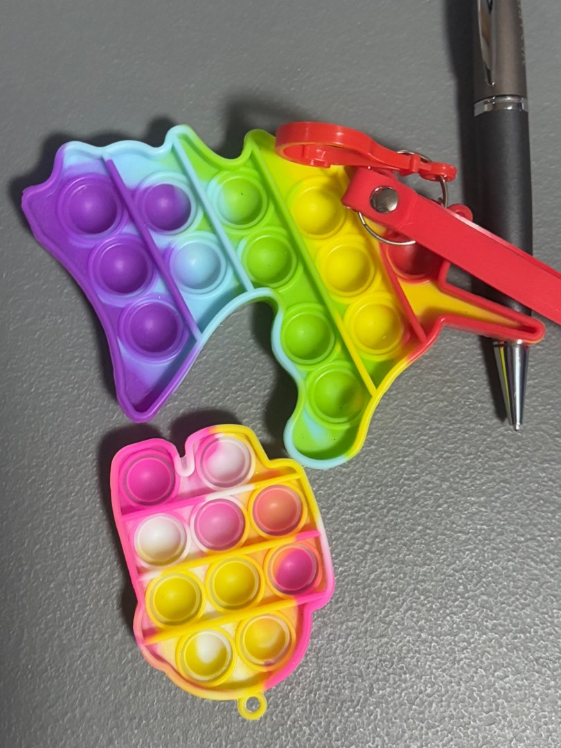 Set of 2 : Pop It Fidget Toys keychain, Hobbies & Toys, Toys & Games on ...