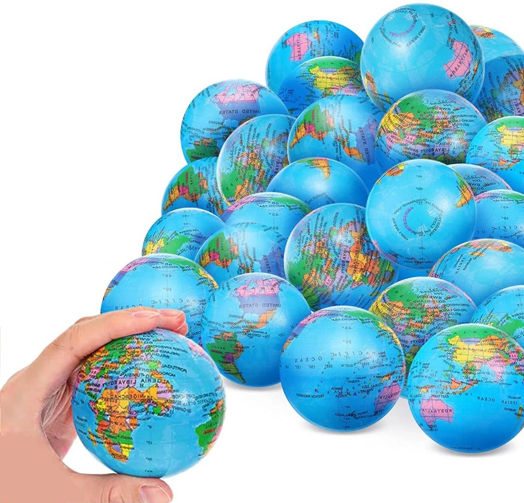 Soft Foam Globe Squeeze Toy World Map Toys Mini Foam Earth World Map ...