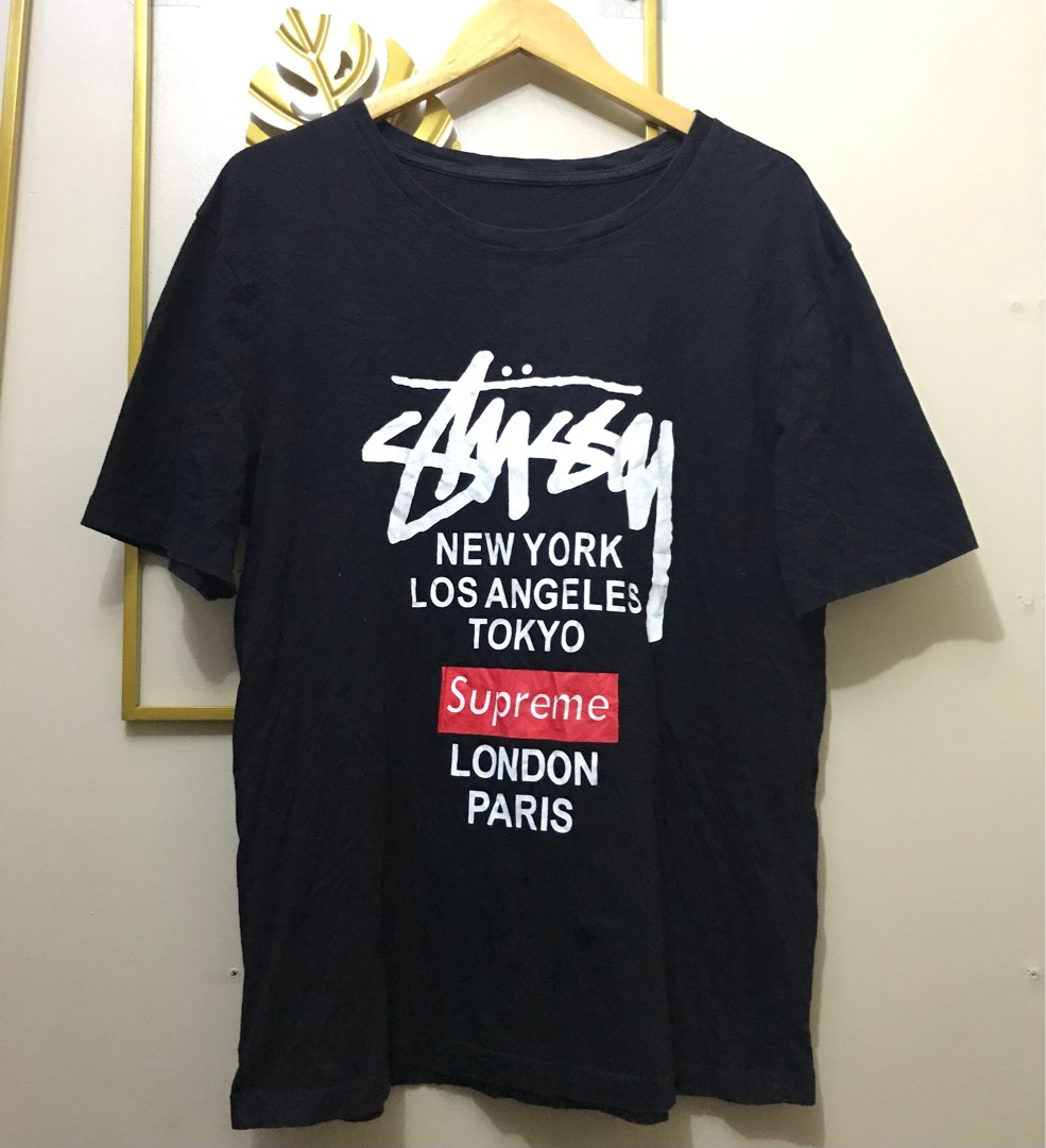 STUSSY X SUPREME, Men's Fashion, Tops & Sets, Tshirts & Polo Shirts on ...