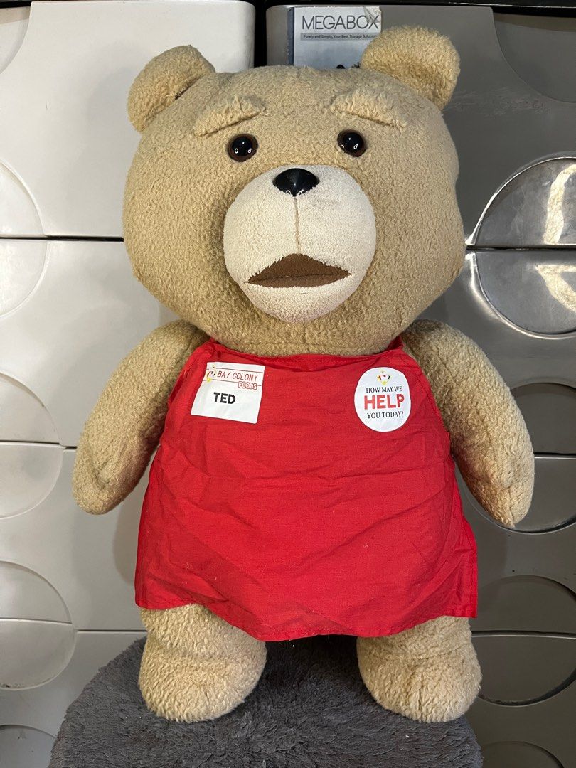 Ted The Movie Classic Teddy Bear with Red Apron Brown Jumbo Plush ...