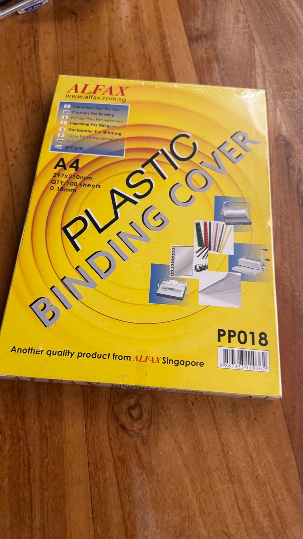 thick 0.18mm binding cover plastic for book binding booklet (use with ...