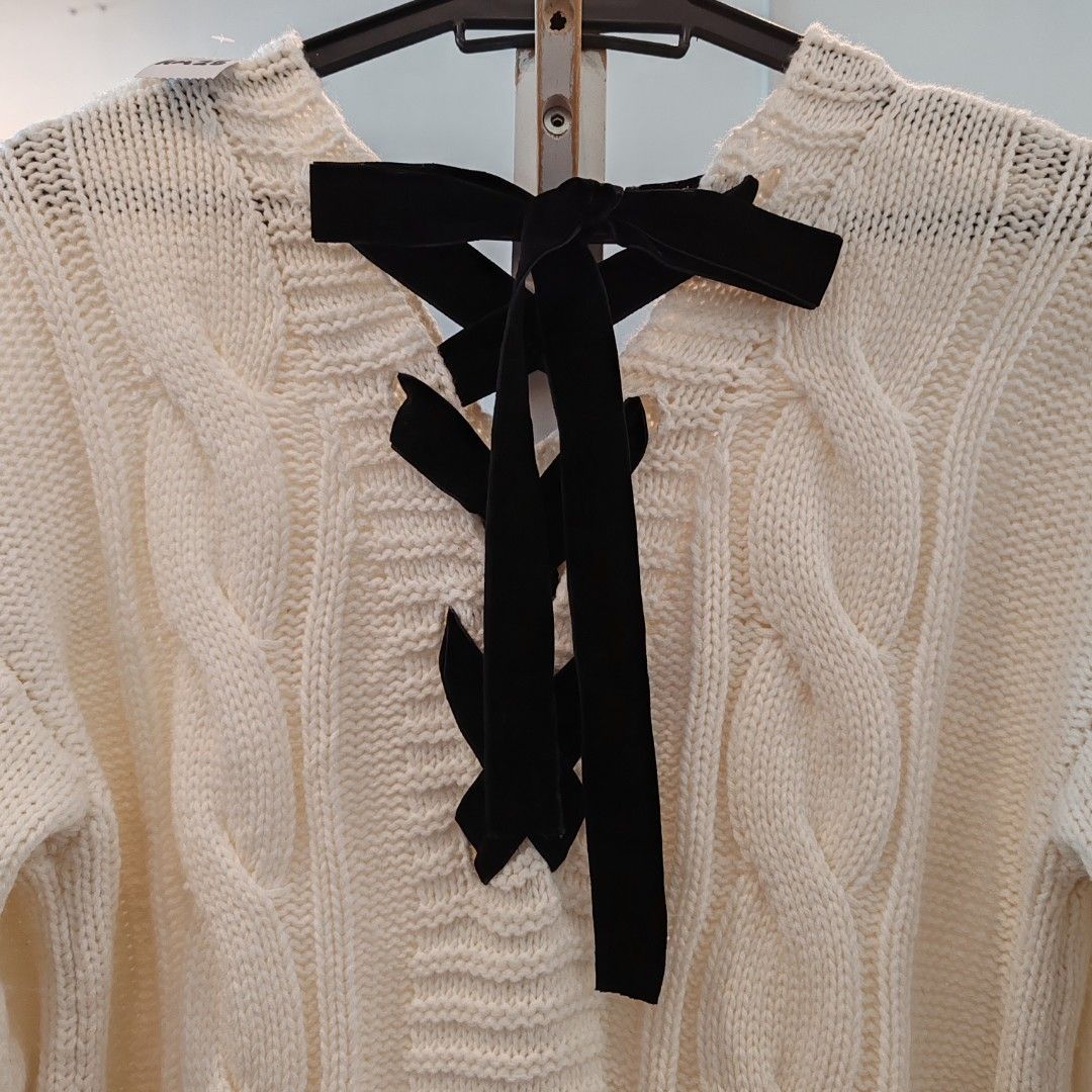 Tocang Bow Knitwear - price termasuk pos utk SM, Women's Fashion, Tops ...