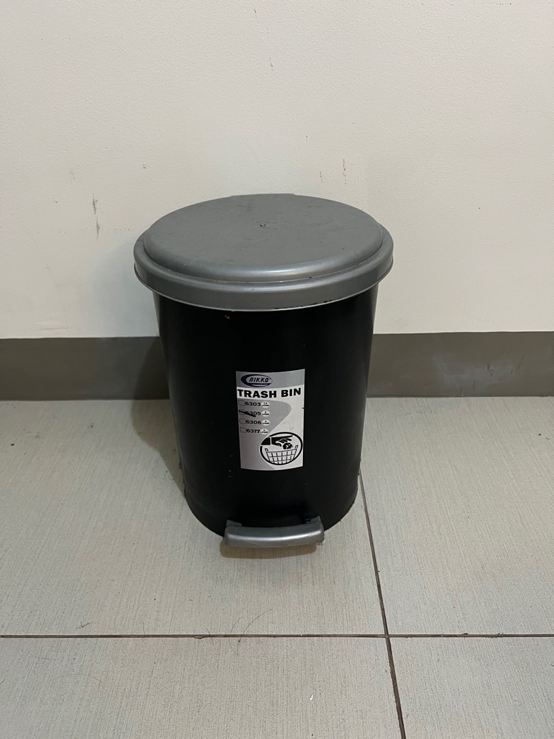 Trashbin with small pale and dipper, Furniture & Home Living, Bathroom ...