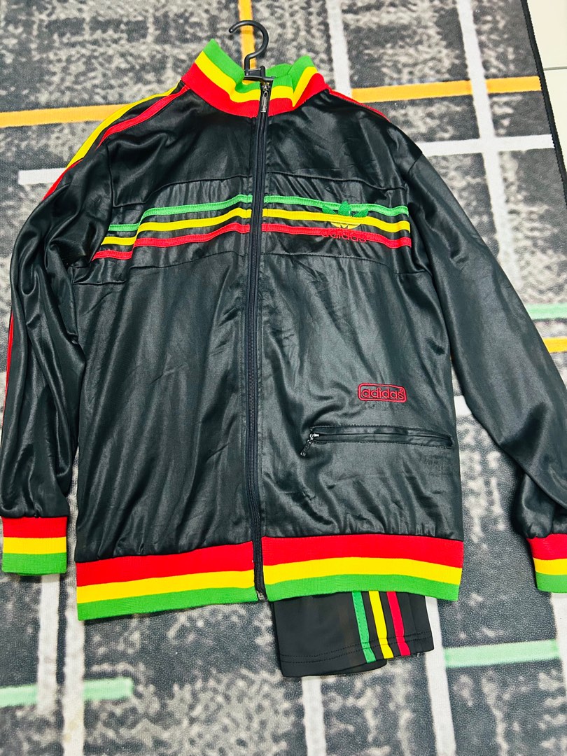 TREKTOP ADIDAS RASTA VINTAGE, Men's Fashion, Coats, Jackets and ...