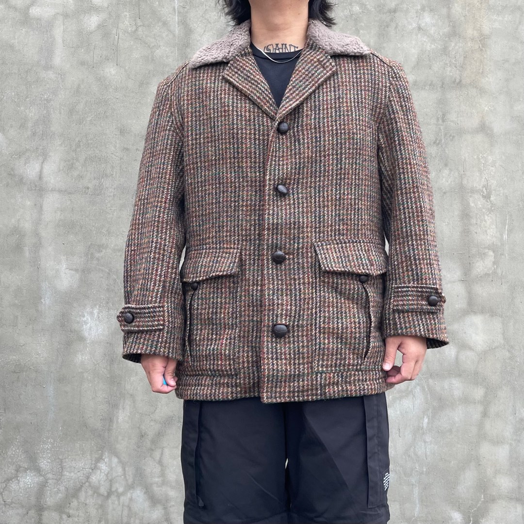 Vintage Harris Tweed x Octopus Army Sherpa-Lined Wool Jacket, Men's ...