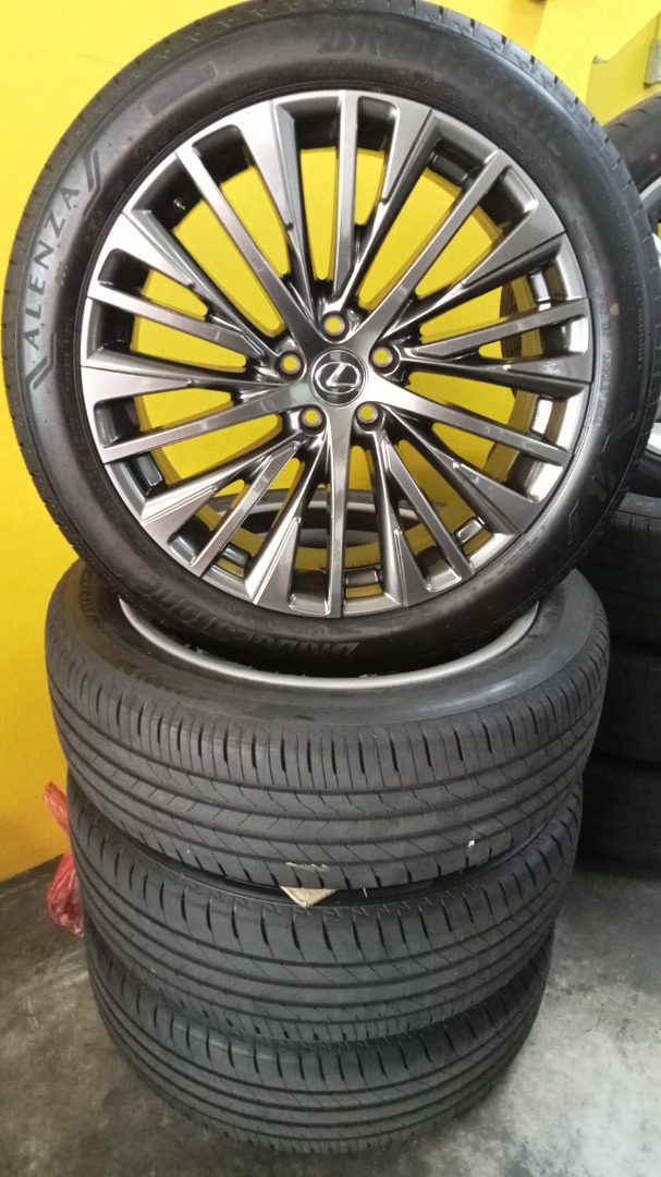 21" Lexus Original rims & Bridgestone Alenza 001 tyres, Car Accessories ...