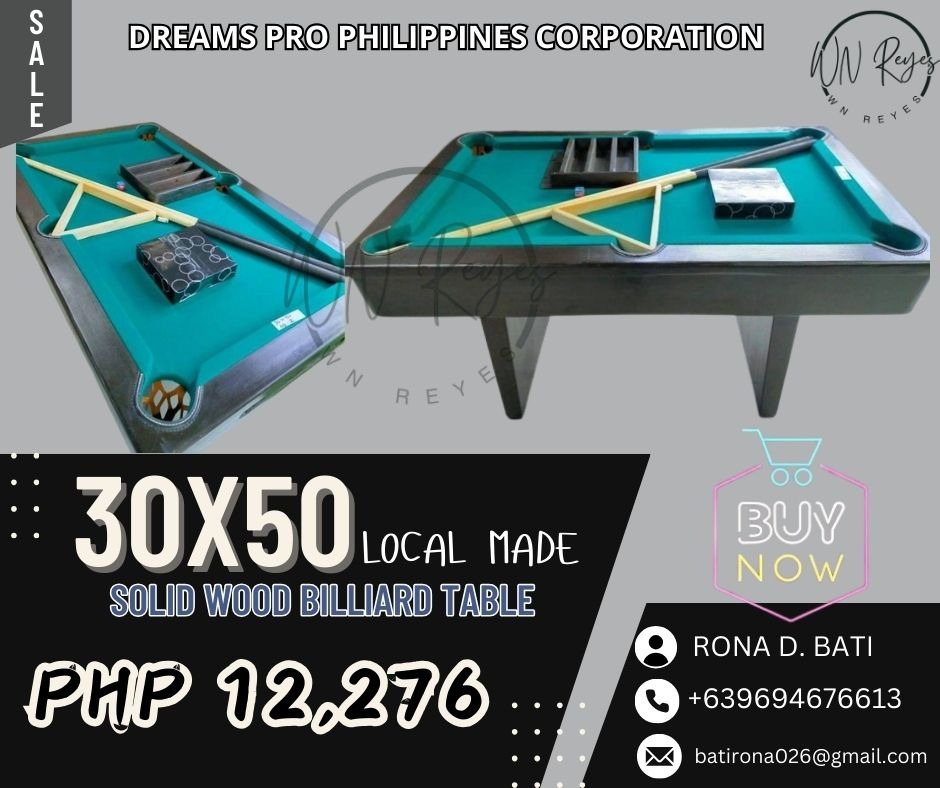 30X50 LOCAL MADE BILLIARD TABLE, Sports Equipment, Sports & Games ...