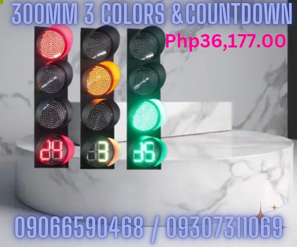 3 colors traffic light with countdown, Commercial & Industrial ...