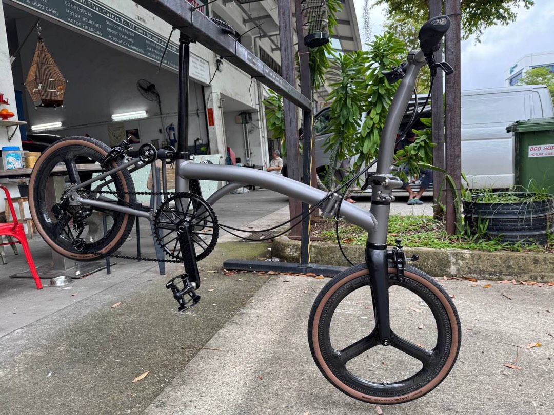 7.5kg T line design Aceoffix frame set aluminum Superlight Brompton ...