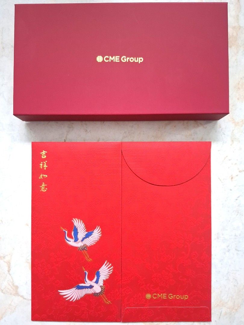 8 Pieces Of Y2025 CME Group Red Packets With Magnetic Box Packaging ...