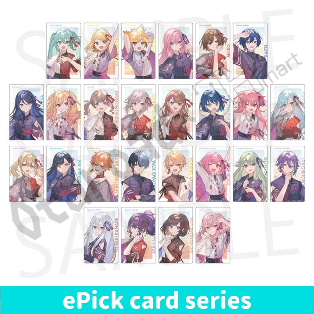【預訂：[日版周邊] 世界計畫 COLORFUL LIVE 4th -Unison- ePick card/細閃襟章 [BOX]】prsk ...