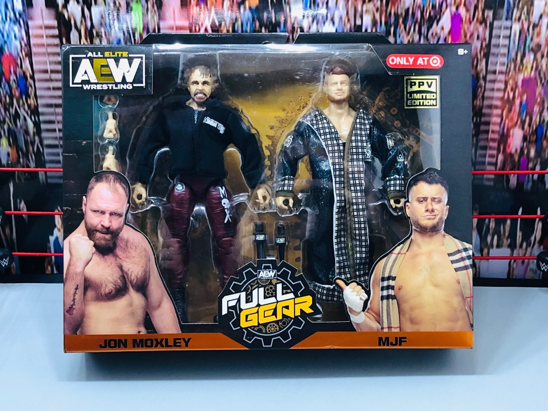 AEW Jazwares Jon Moxley & MJF Full Gear Wrestling Action Figures ...