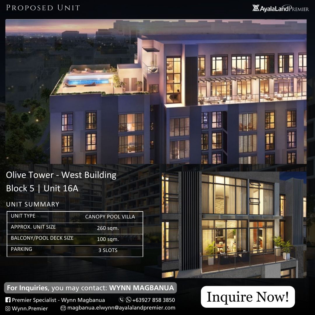 Arbor Lanes - Pre Selling - Canopy Pool Villa | Unit 16A, Property, For ...