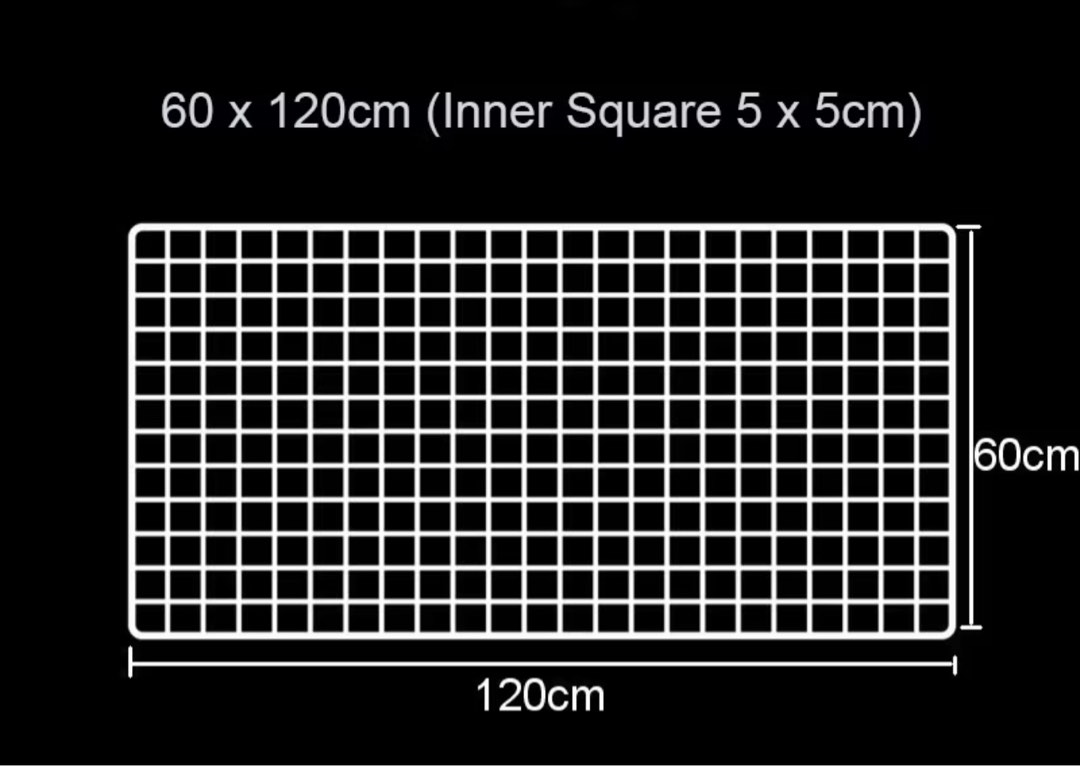 brand new metal mesh grid frame (120cm x 60cm), Announcements on Carousell