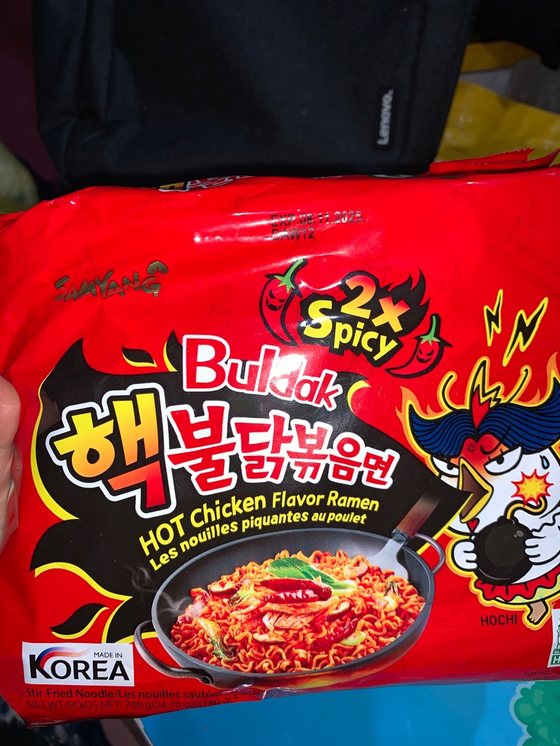 Buldak 2x Spicy Hot Chicken Flavor Ramen, Food & Drinks, Packaged ...