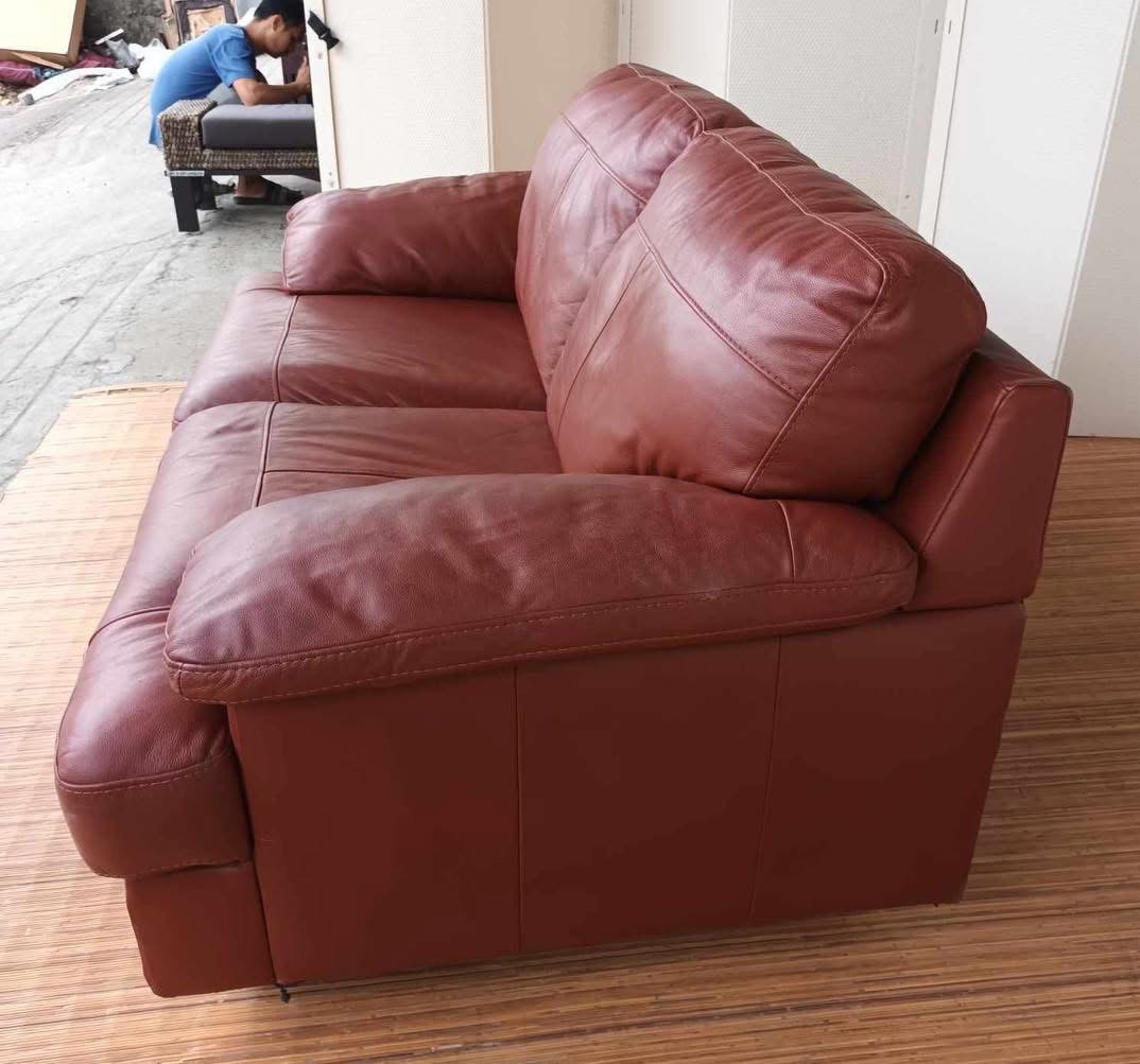 Bulky Leather Sofa, Furniture & Home Living, Furniture, Sofas on Carousell