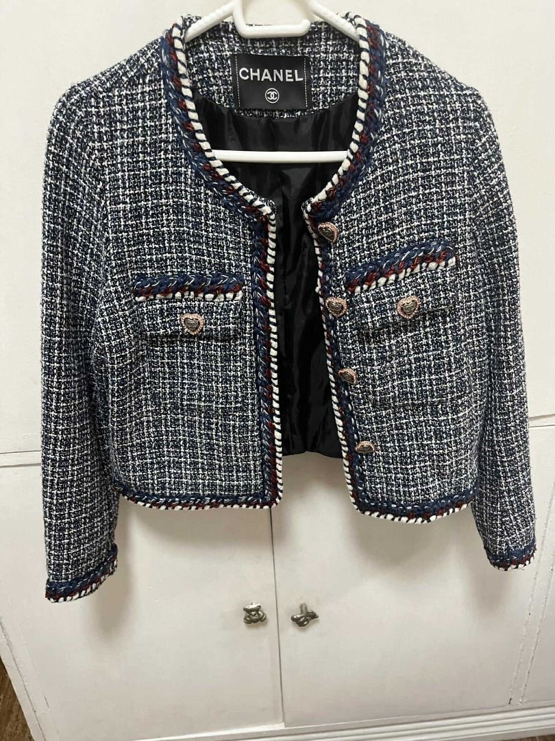 Chanel Tweed Runway Blazer, Luxury, Apparel on Carousell