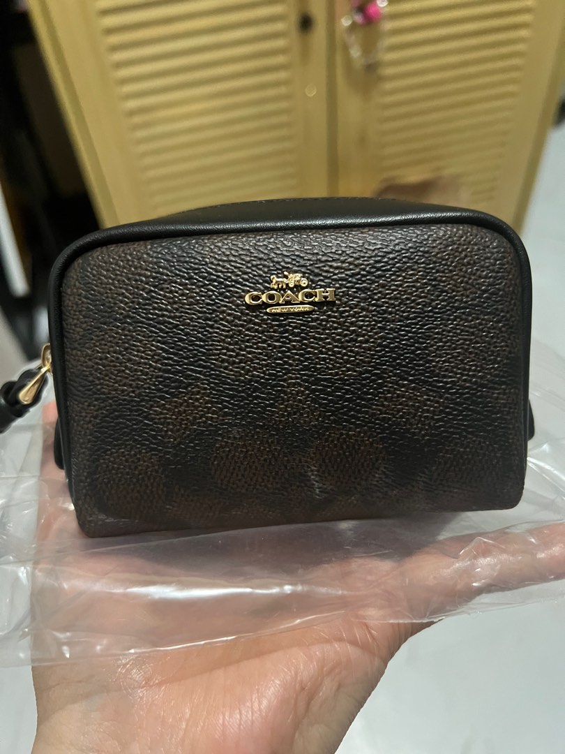Coach pouch wristlet in signature canvass, Women's Fashion, Bags ...