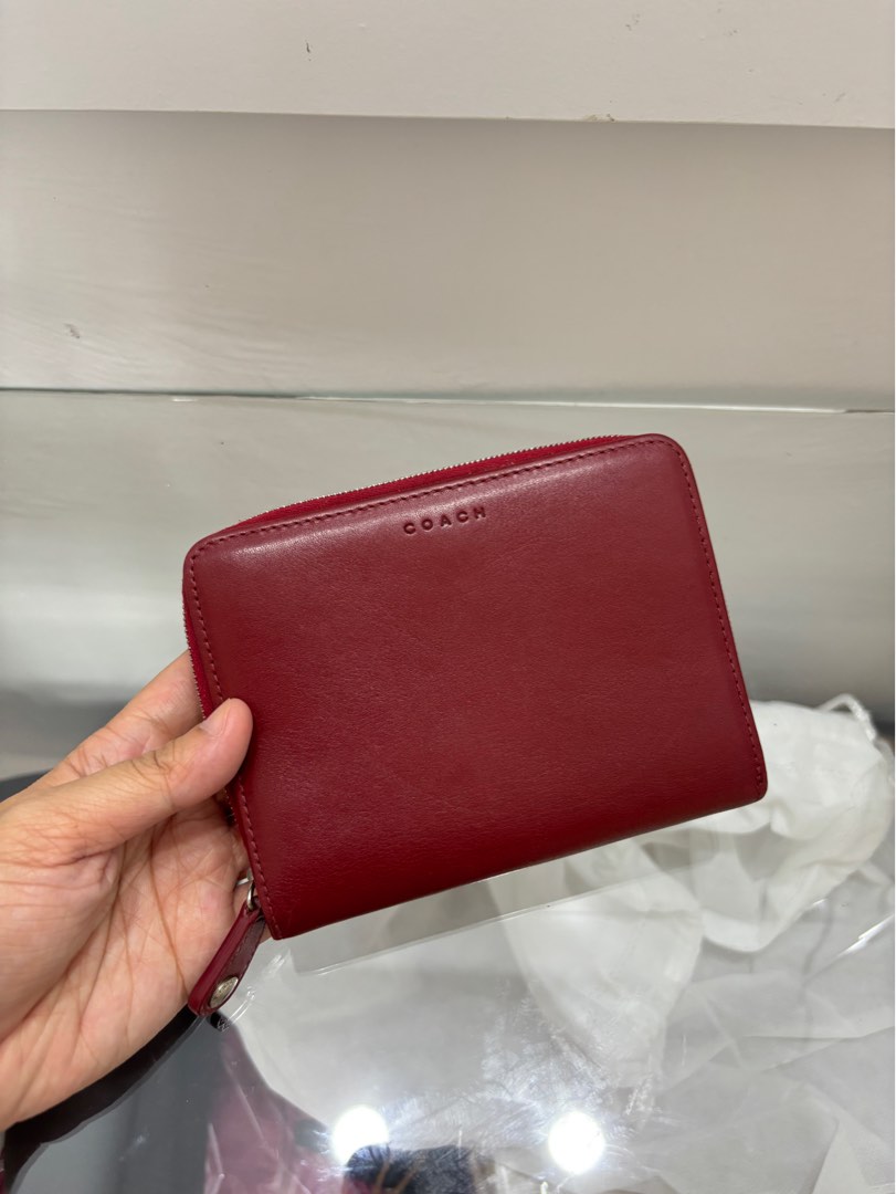 Coach Vintage Red Wallet, Luxury, Bags & Wallets on Carousell