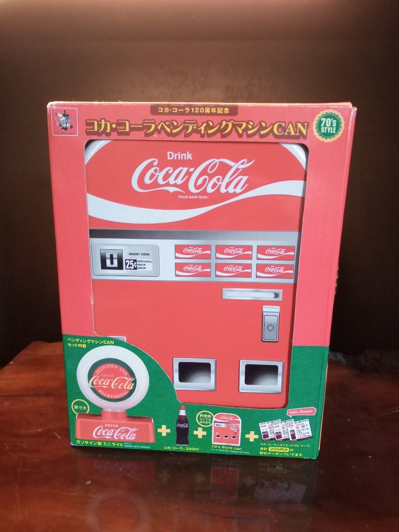 Coca-Cola 120th Anniversary Mini Vending Machine 70's Style Tin Metal ...