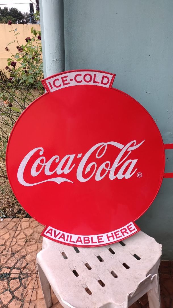 Coke Tin Signage, Hobbies & Toys, Memorabilia & Collectibles, Vintage ...